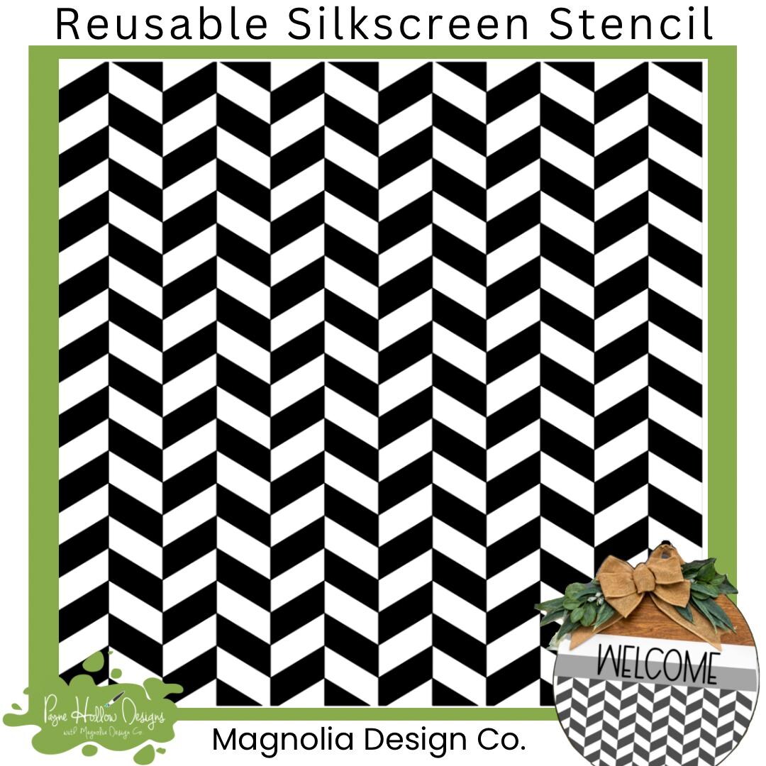 Herringbone Pattern Stencil • Magnolia Design Co • 15 X 15 • Reusable ...