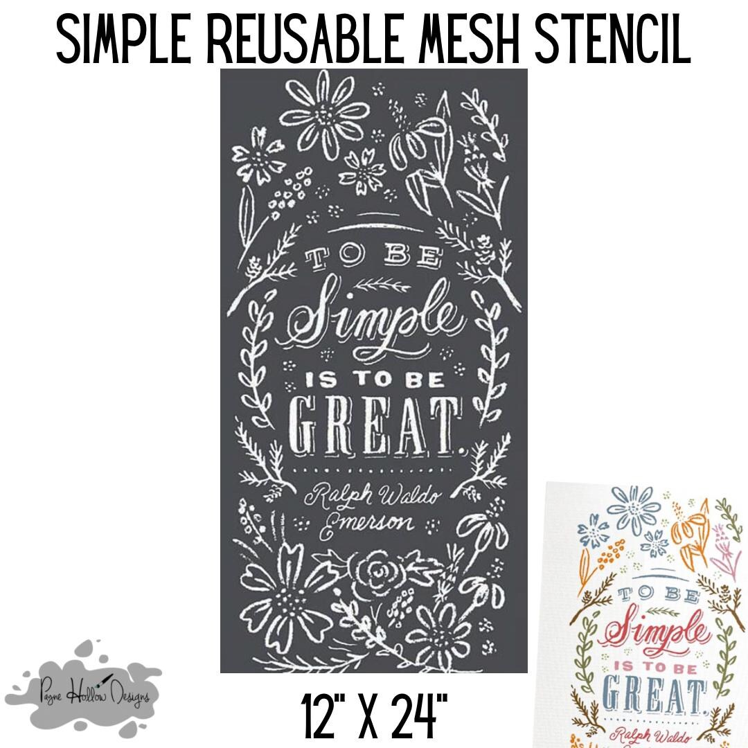 SIMPLE Reusable Mesh Stencil • 12 X 24 • Silkscreen Stecil • DIY ...