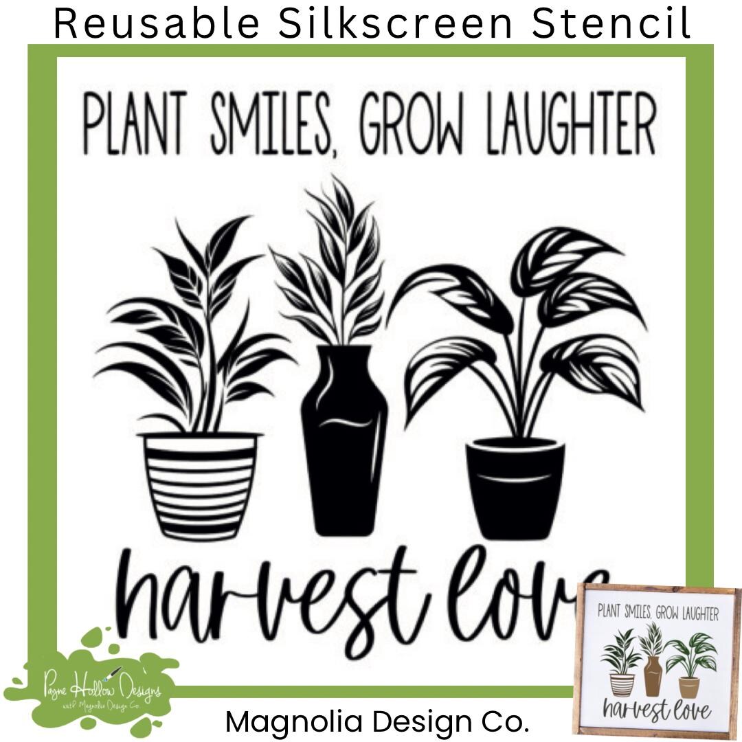 Plant Smiles Stencil • Magnolia Design Co • 12 X 12 • Reusable ...