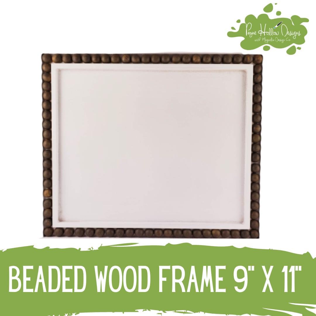 BEADED WOOD FRAME 9 X 11 • Magnolia Design • Stencils • Transfers ...