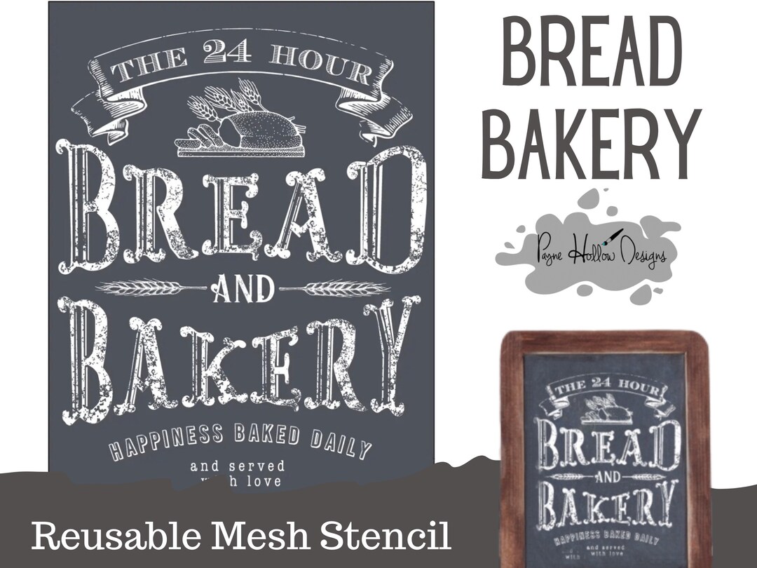 Bread Bakery Reusable Mesh Stencil 8.5 X 11 Silkscreen Stencil DIY ...
