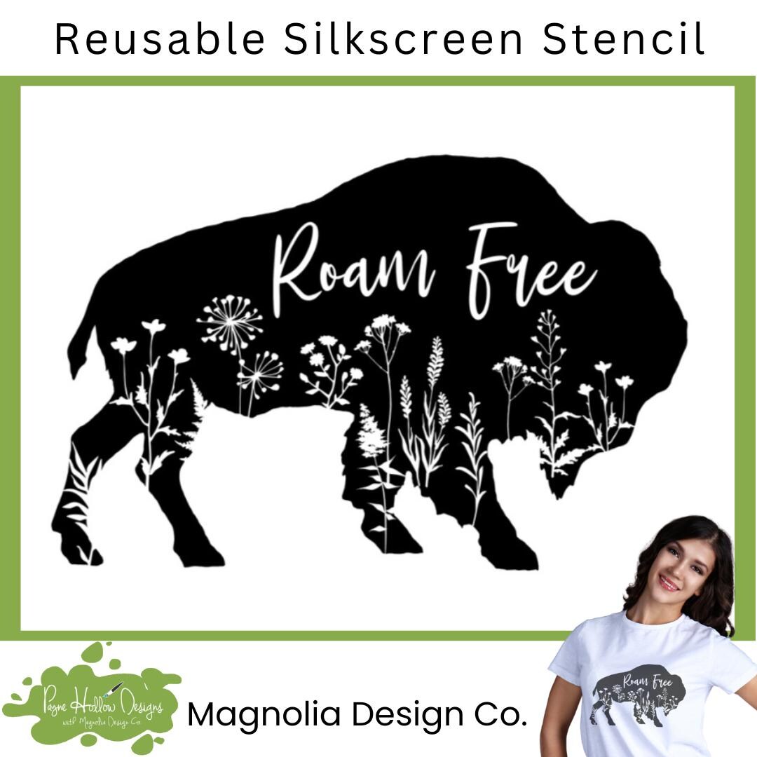 Roam Free Stencil • Magnolia Design Co • 8.5 X 11 • Reusable Silkscreen ...