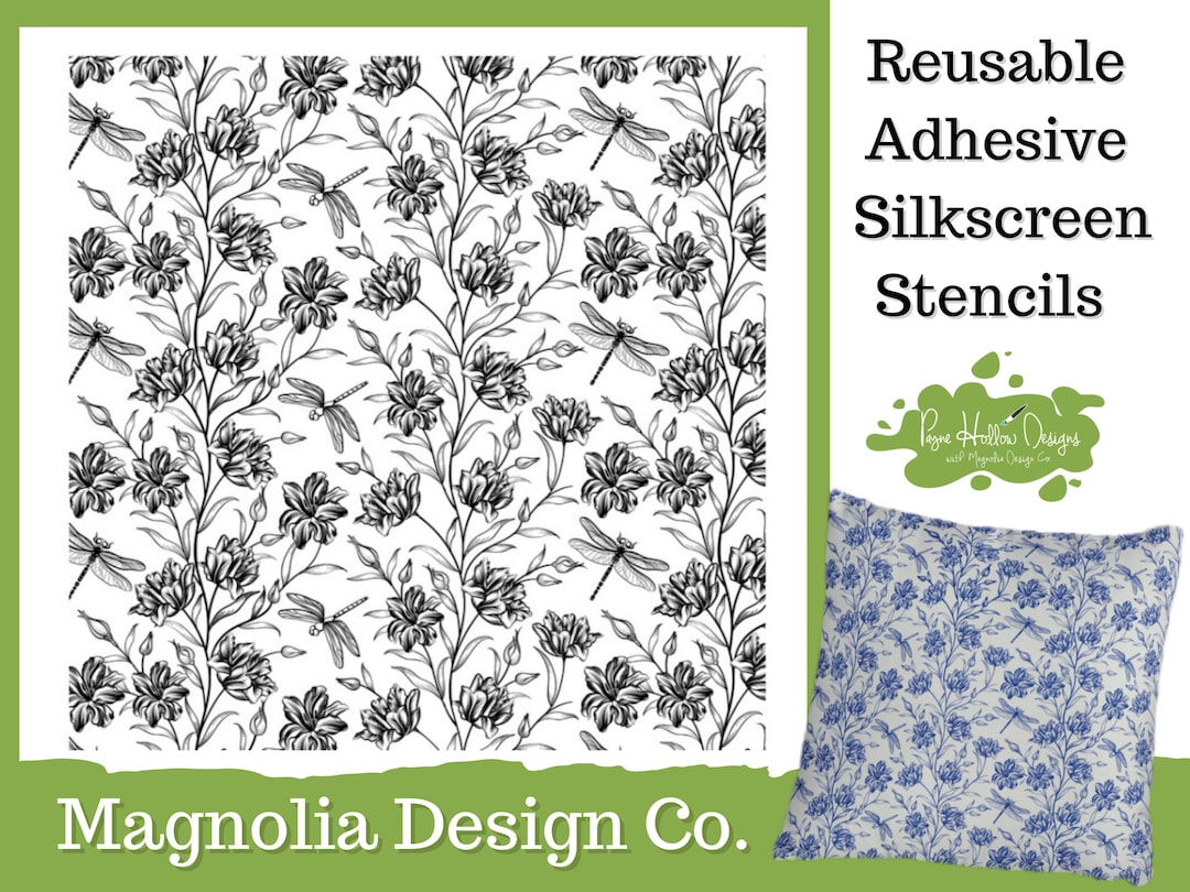 Dragonfly Pattern Stencil Magnolia Design Co 15 X 15 Reusable ...