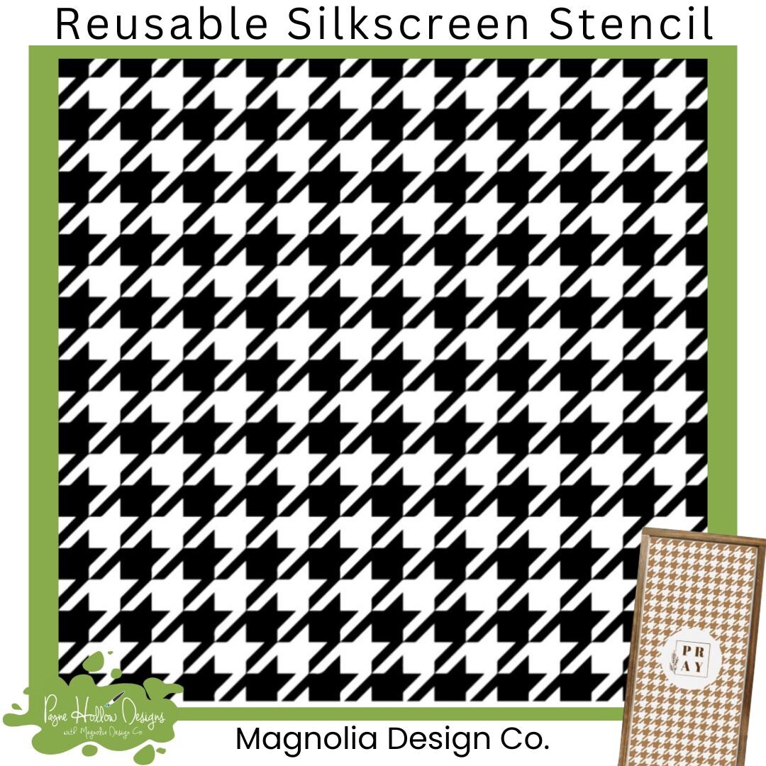 Houndstooth Stencil • Magnolia Design Co • 15 X 15 • Reusable Silkscreen Stencil • DIY ...