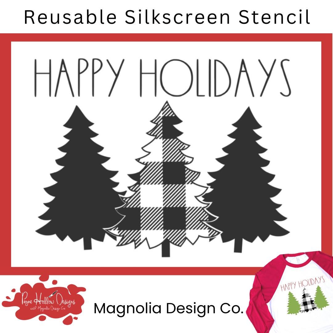 Holiday Trees Stencil • Magnolia Design Co • 8.5 X 11 • Reusable ...