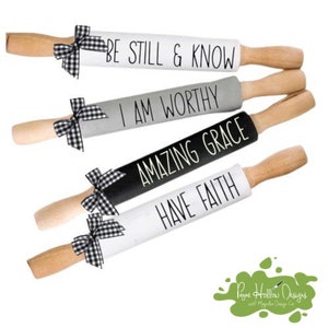 Faith Stencil Kit • Mini Rolling Pins DIY • Set of 4 • Magnolia Try Me ...