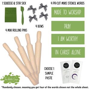 Faith Stencil Kit • Mini Rolling Pins DIY • Set of 4 • Magnolia Try Me ...