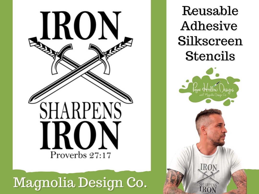 Iron Sharpens Iron Stencil Magnolia Design Co 8.5 X 11 Reusable ...