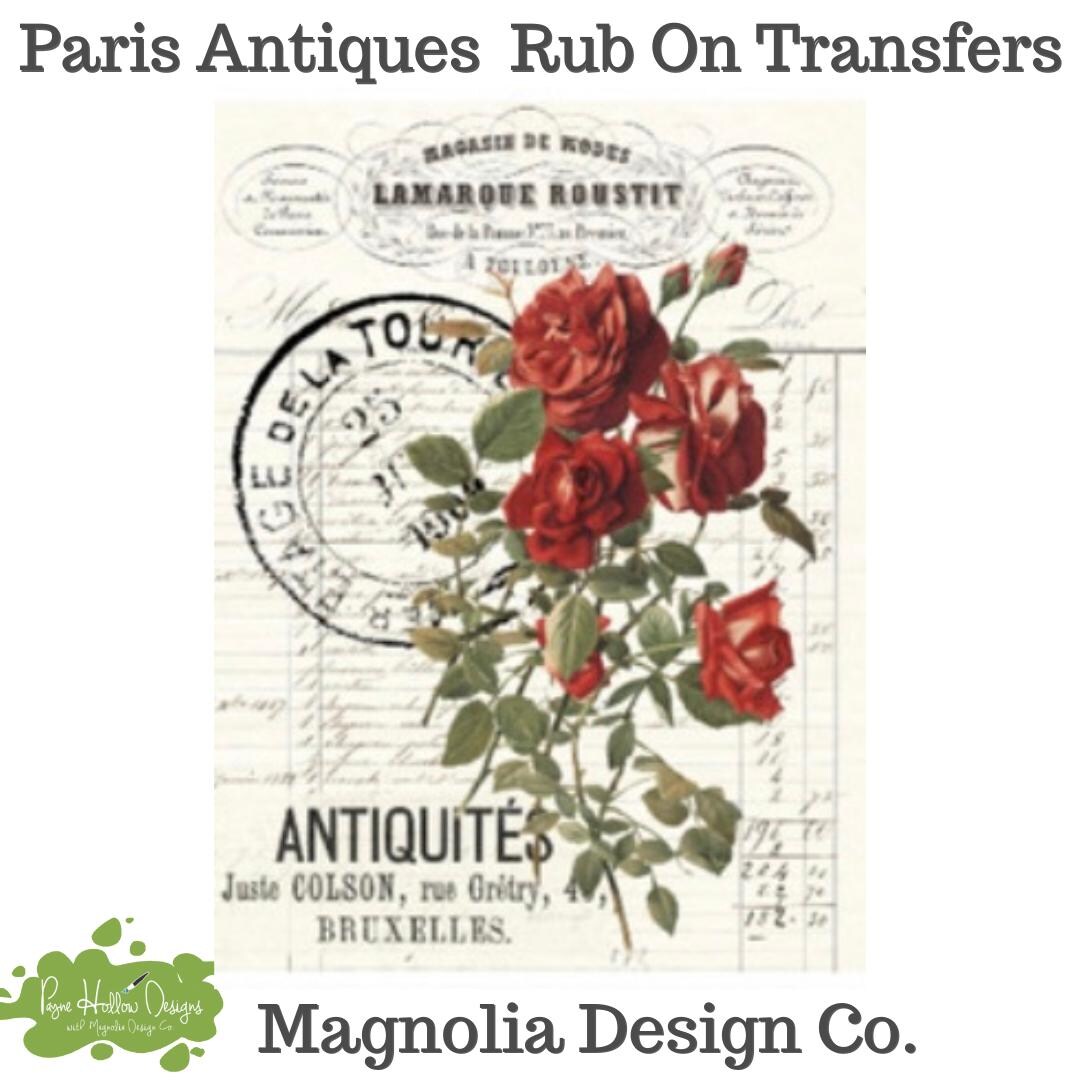 Paris Antiques Transfer • by Magnolia Design Co • Rub on Transfer • 8.5 ...