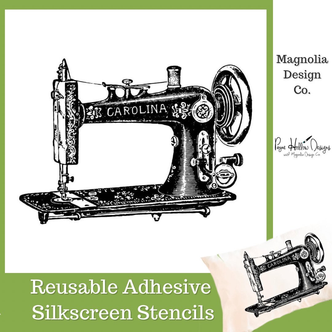 Sewing Machine Stencil Magnolia Design Co 11 X 11 - Etsy