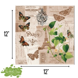 Butterflies in Paris Transfer • by Magnolia Design Co • Rub on Transfer ...