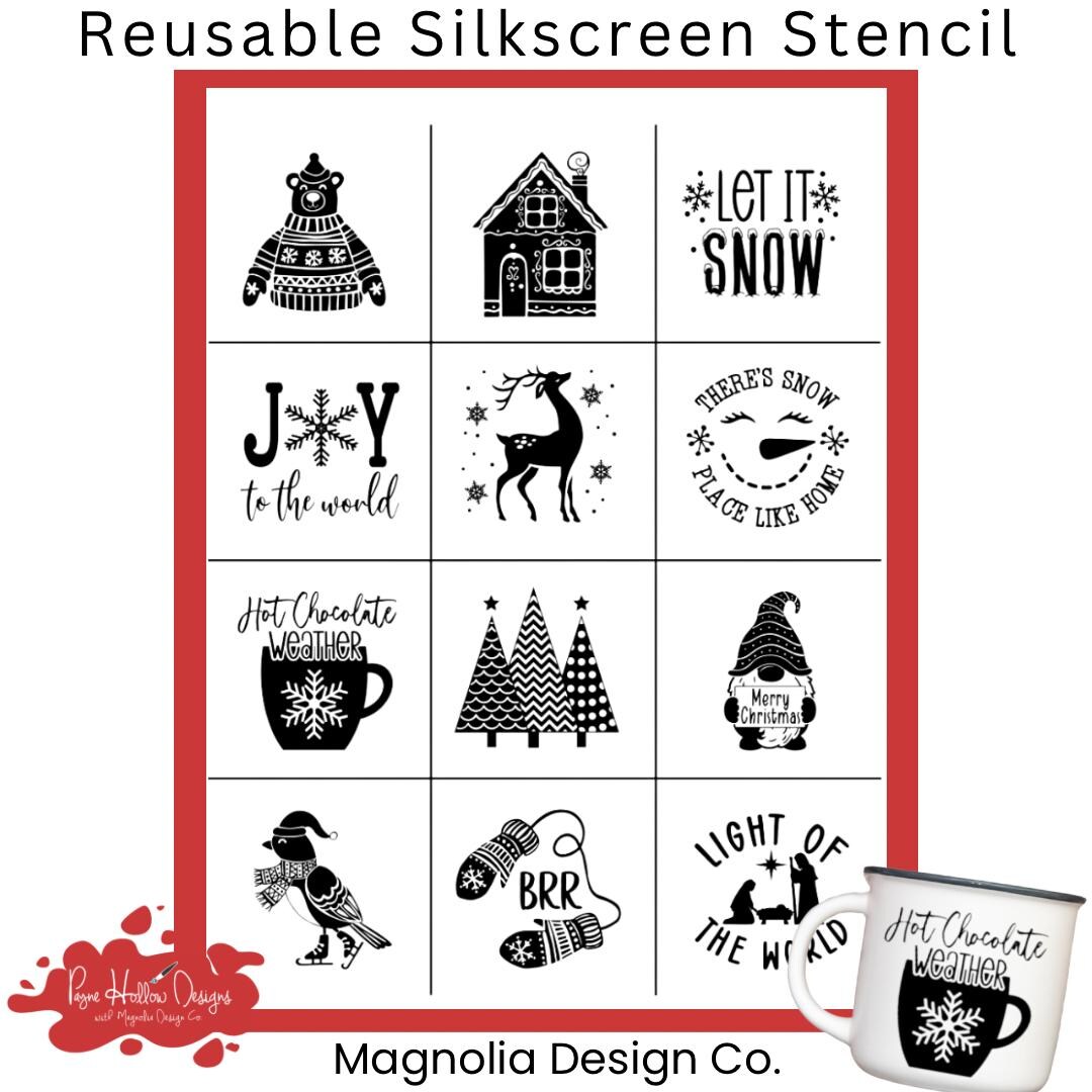Christmas Minis A • Magnolia Design Co • 8.5 X 11 • Reusable Silkscreen ...