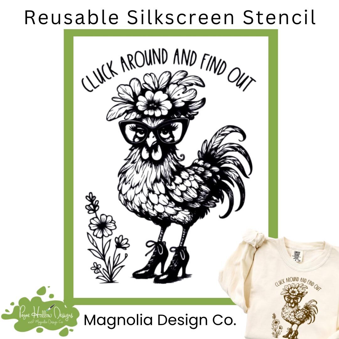 Cluck Around Stencil • Magnolia Design Co • 8.5 X 11 • Reusable ...
