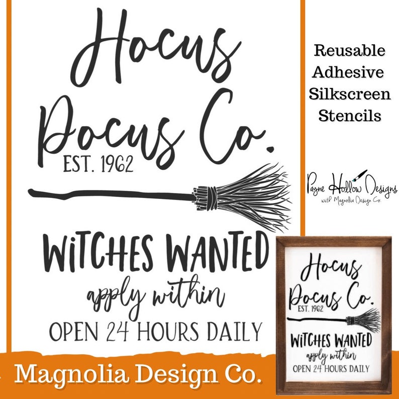 HOCUS POCUS Stencil Reusable Silkscreen Stencil 8.5 X 11 - Etsy