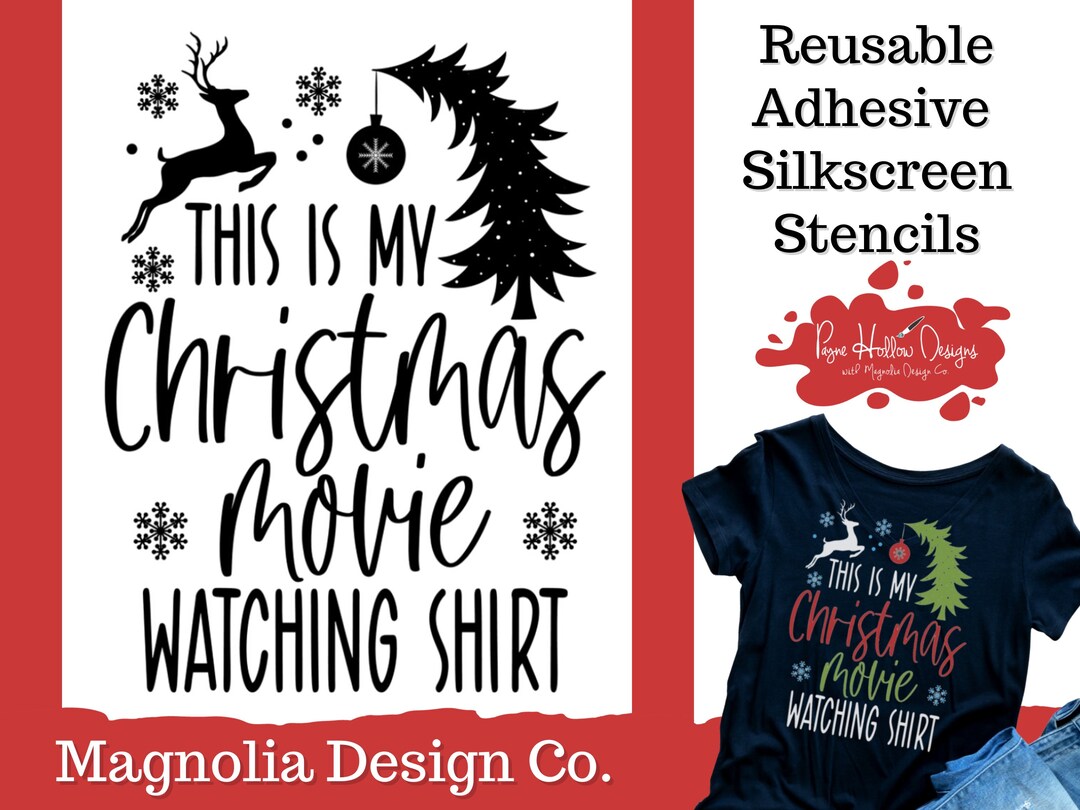 Christmas Movie Stencil Magnolia Design Co 8.5 X 11 Reusable Silkscreen ...