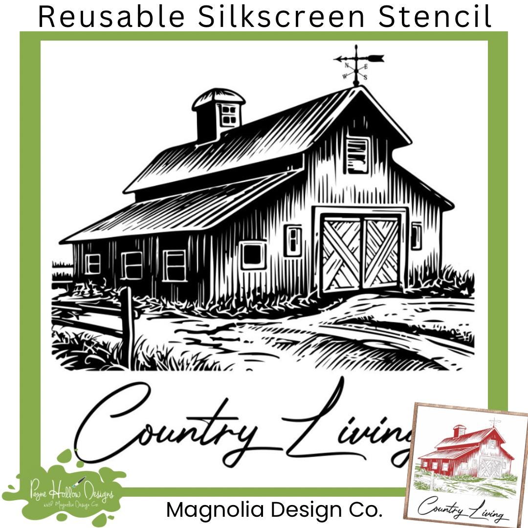 Country Living Stencil • Magnolia Design Co • 15 X 15 • Reusable ...