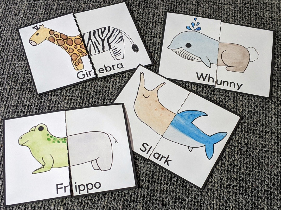 Mix and Match Animal Cards - Etsy