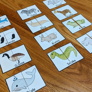 Mix and Match Animal Cards - Etsy