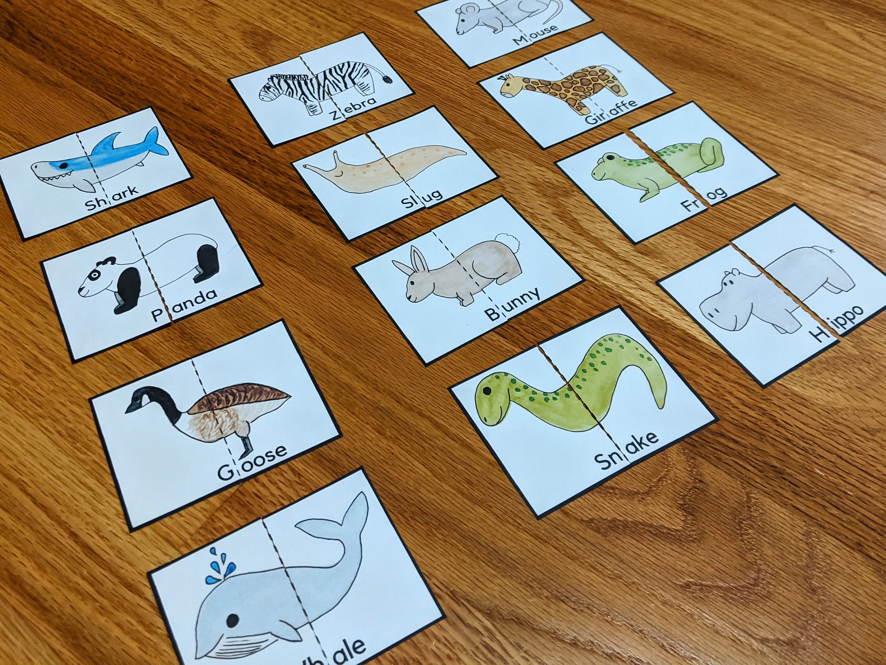 Mix and Match Animal Cards - Etsy UK