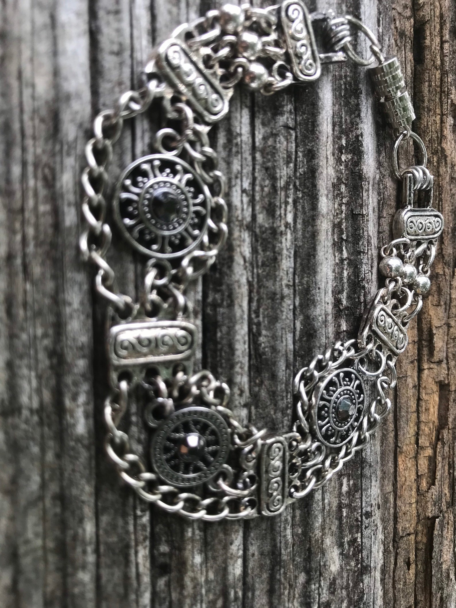 Destiny Bracelet Silver Tones and Pewter Connectors With - Etsy