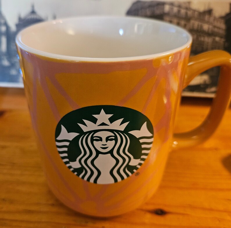 2021 Starbucks Orange and Pink Coffee Mug With Siren Logo - Etsy