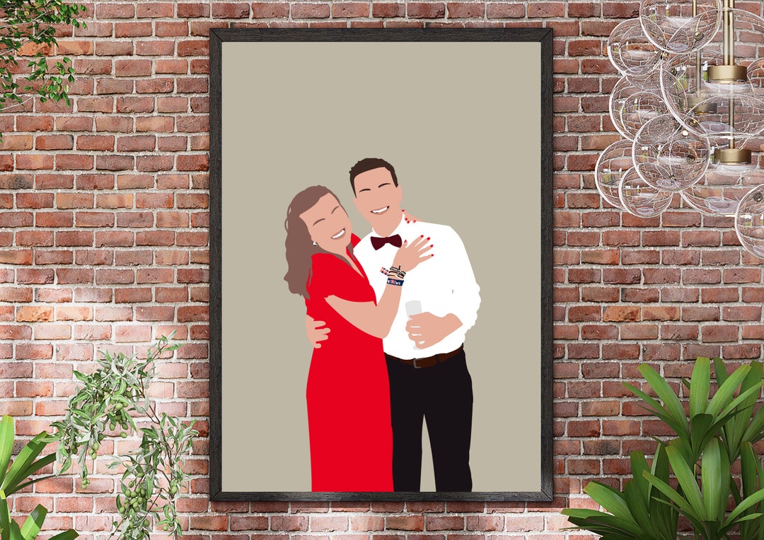Custom Digital Illustration Portrait From Photo Faceless - Etsy