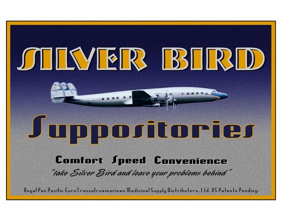 Silver Bird Suppositories DIGITAL DOWNLOAD Seaplanes and - Etsy