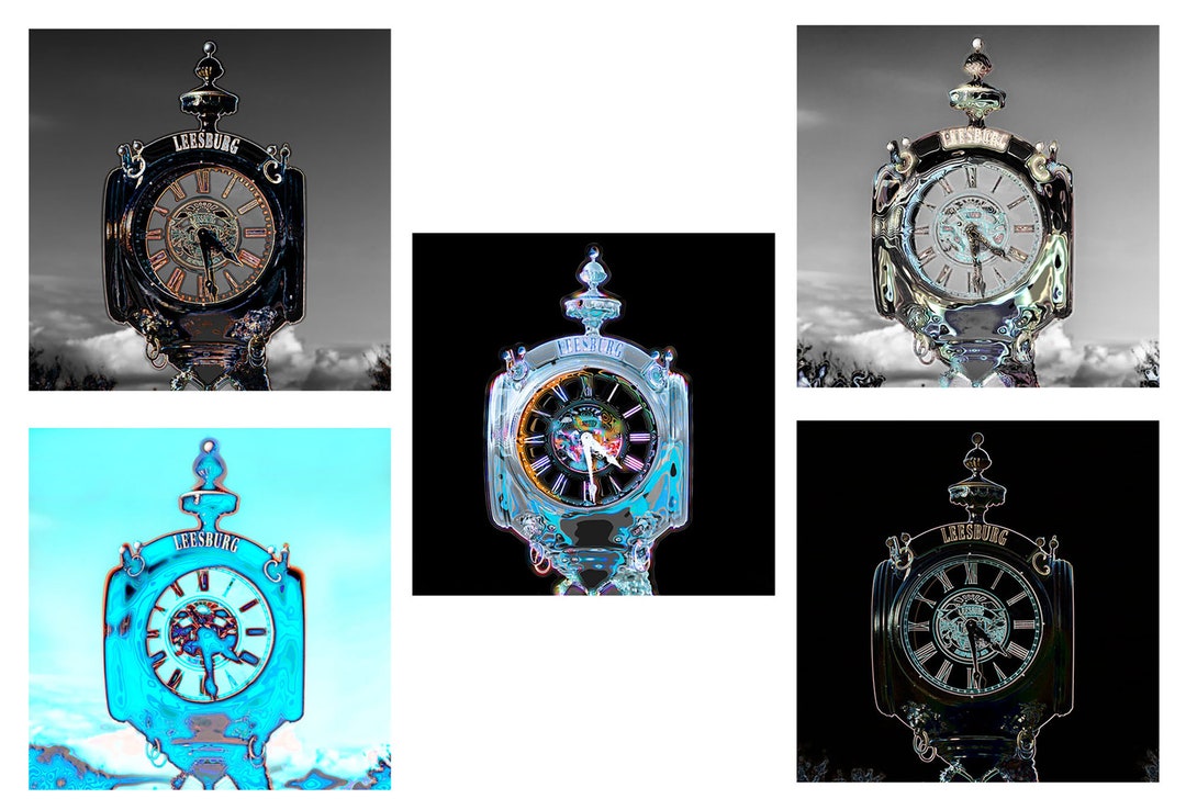 Leesburg Florida City Clock DIGITAL DOWNLOAD Set of 5 Lake County Wall ...