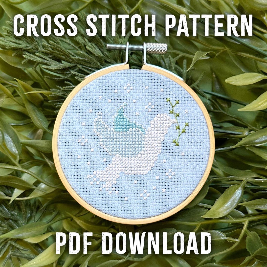 Dove Ornament Cross Stitch Pattern PDF Instant Download, Christmas ...