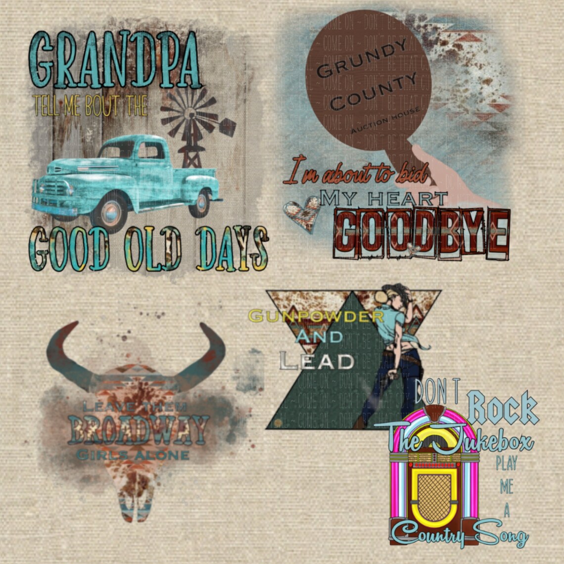 Country Sublimation Bundle 1 *png Files* - Etsy