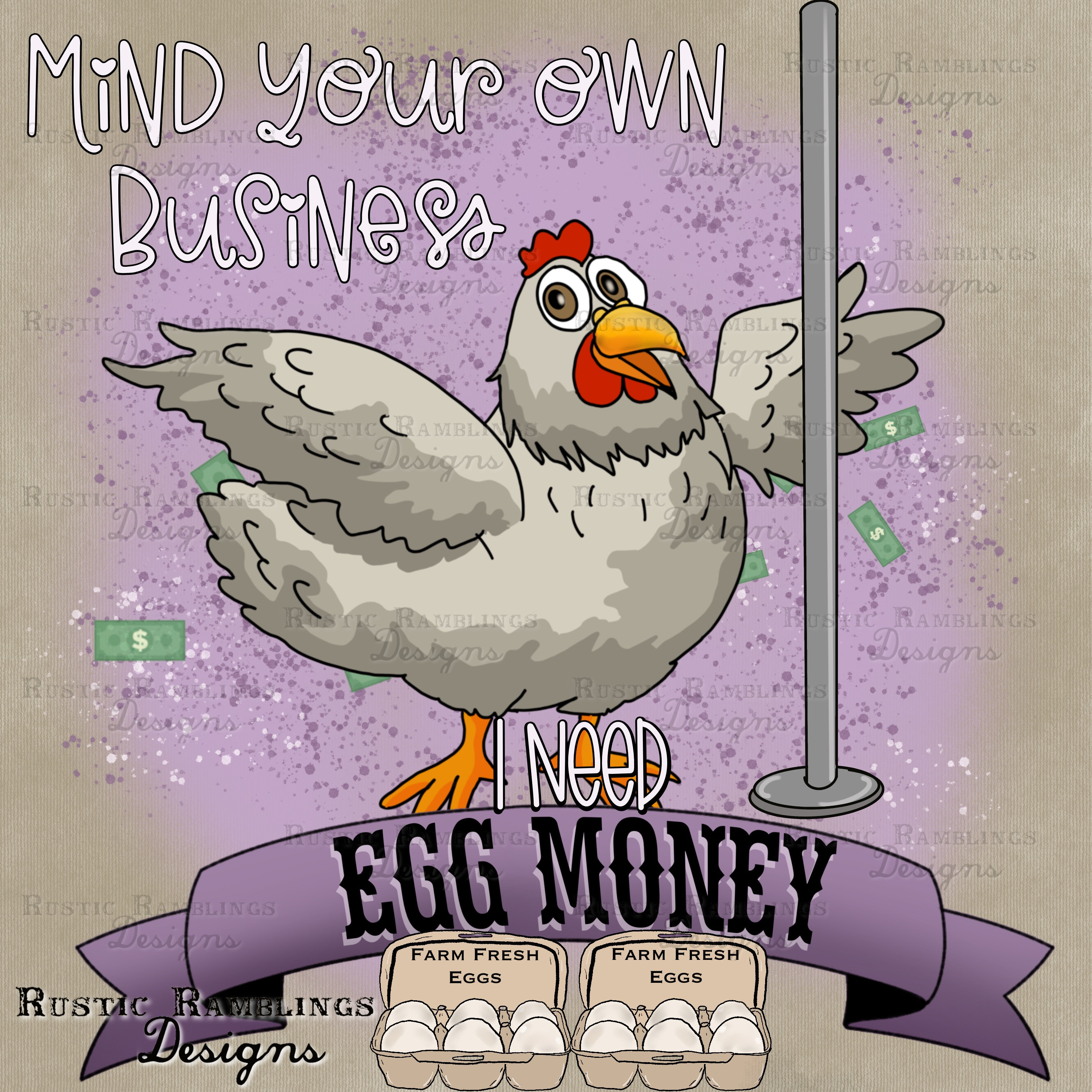 Egg Money Sublimation Pole Dancing Chicken - Etsy