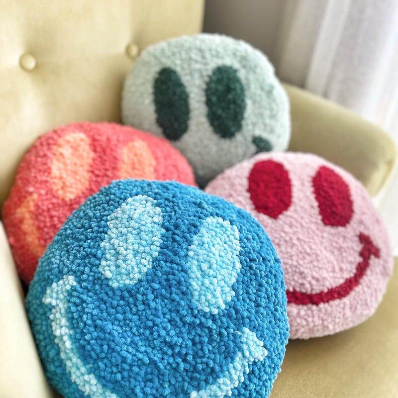 Smiley Face Pillow - Etsy