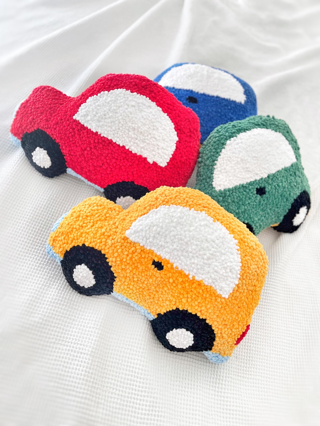 Car Kids Pillow – Handmade Plush Nursery Cushion – Toddler Room Decor ...
