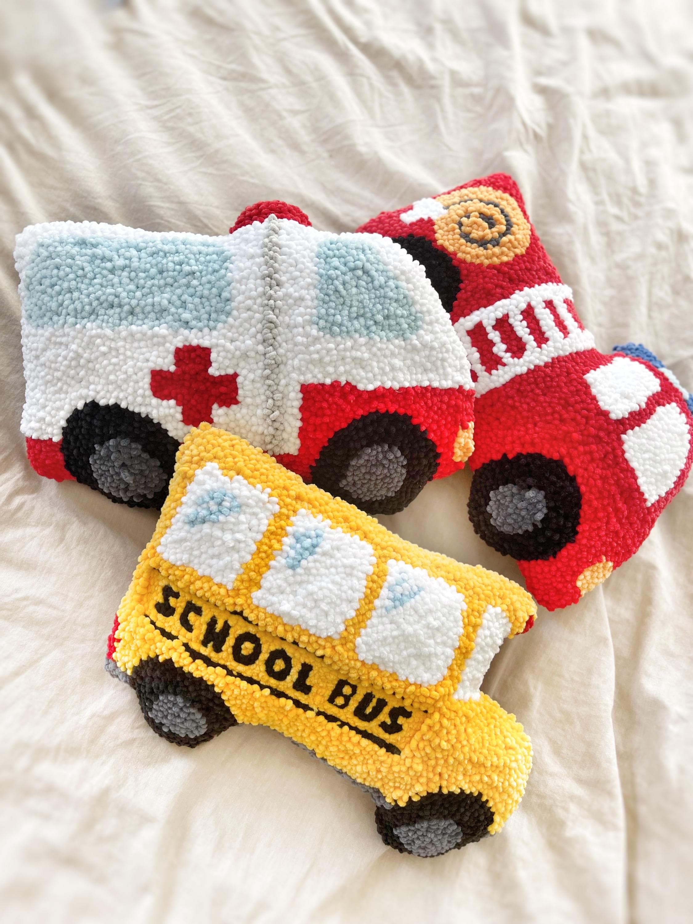 Emergency Vehicle Pillow – Ambulance Fire Truck School Bus Police Car ...