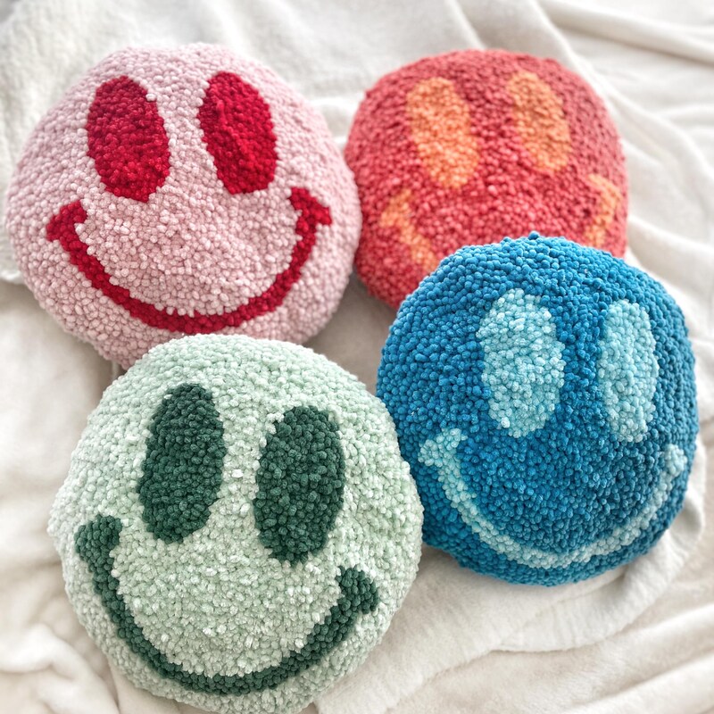 Smiley Face Pillow - Etsy