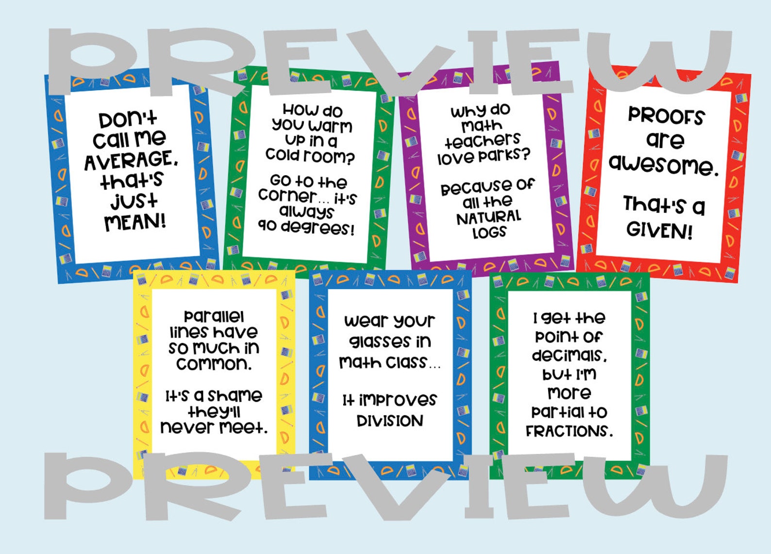 High School Math Pun Posters - Etsy