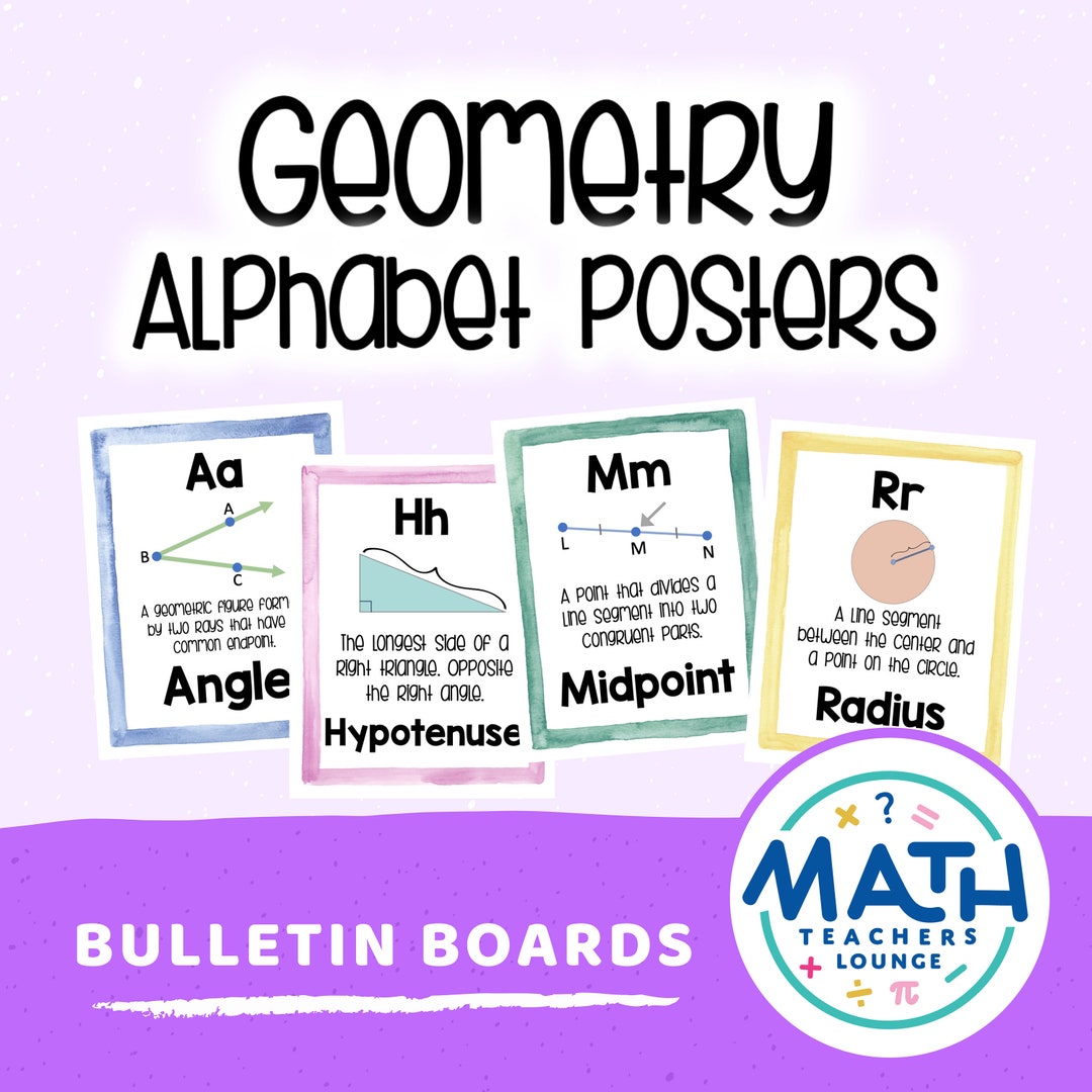 Geometry Alphabet Posters - Etsy