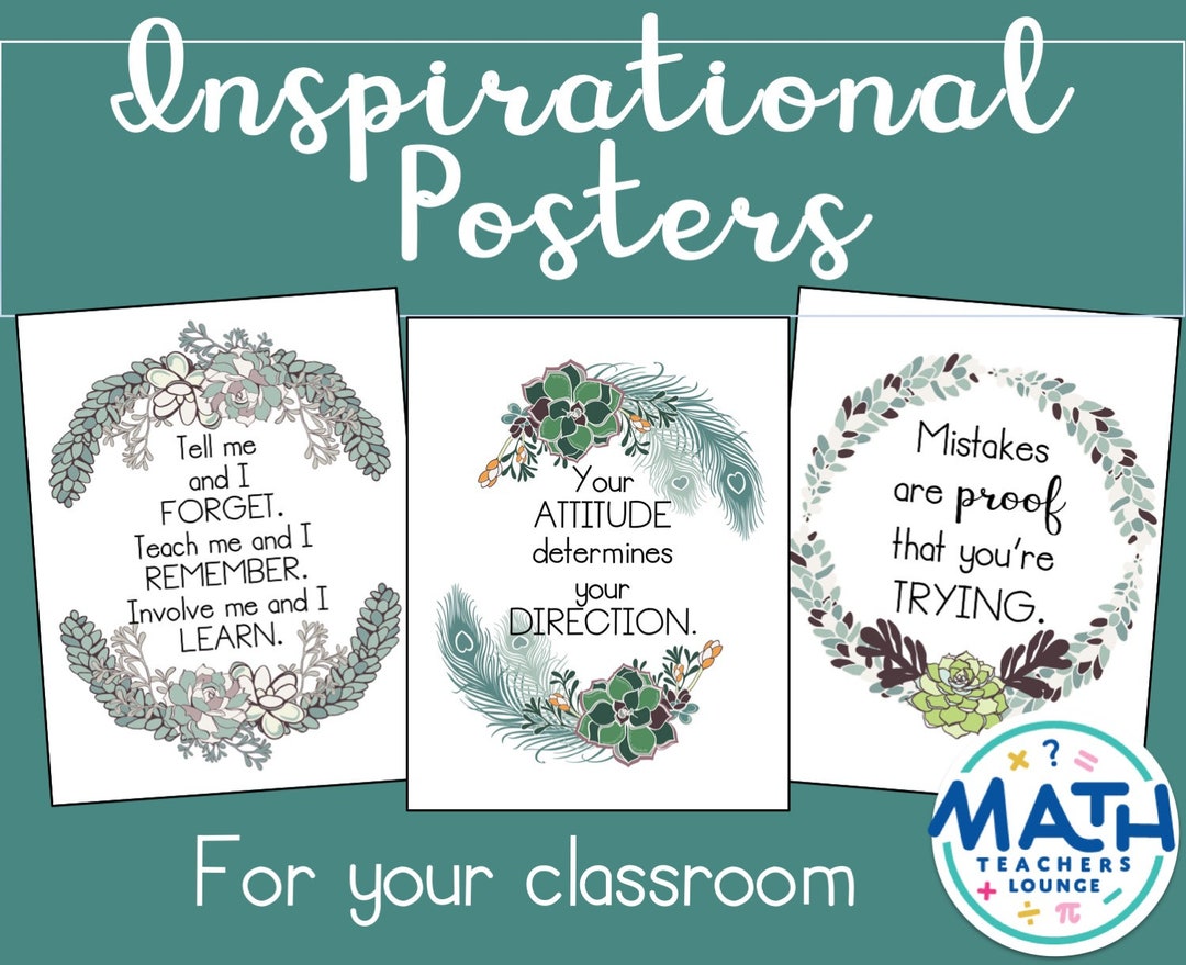Inspirational Classroom Posters - Etsy