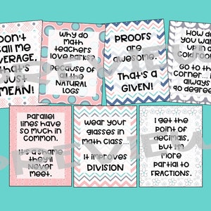 High School Math Pun Posters - Etsy