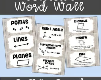 Grade 3 Geometry Bulletin Board World Wall Posters With Bonus Student ...