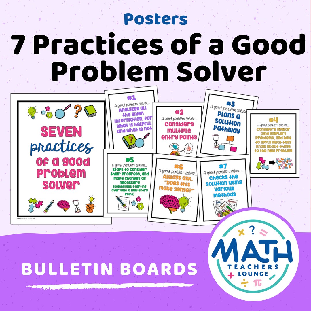 7 Practices of a Good Problem Solver - Posters - Etsy