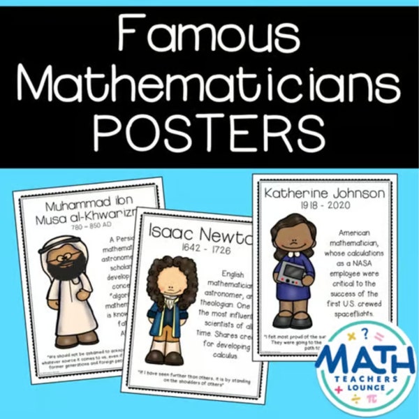 Famous Mathematicians Posters - Etsy