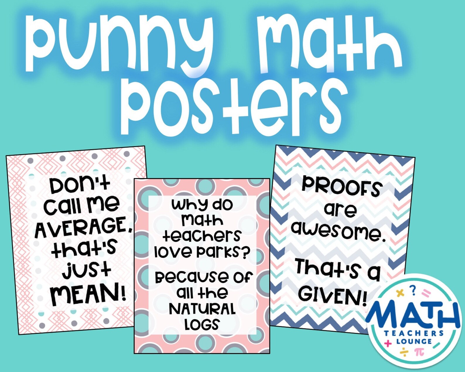 High School Math Pun Posters - Etsy