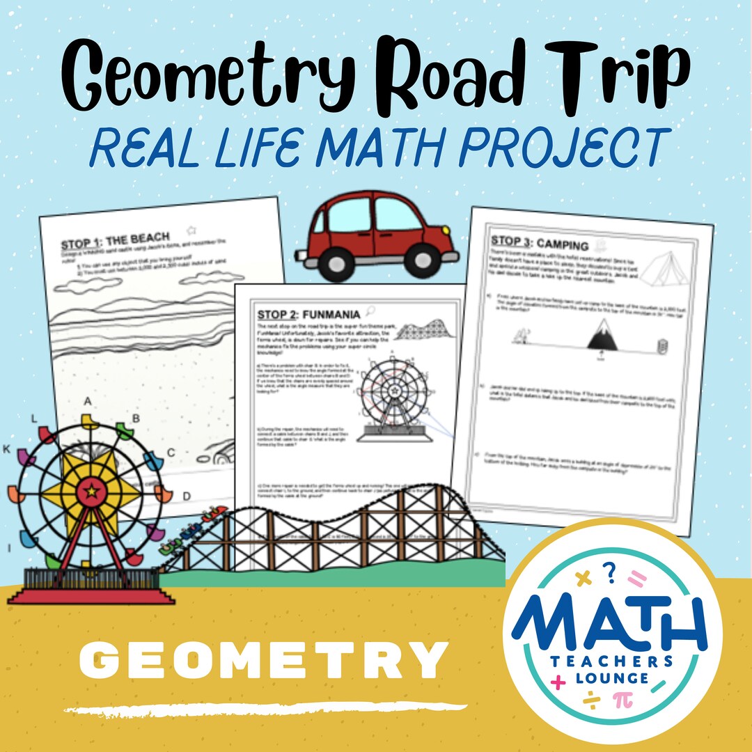 Geometry Road Trip - Real Life Math Project - Etsy