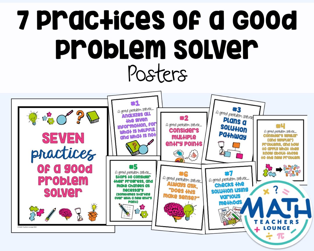7 Practices of a Good Problem Solver Posters - Etsy