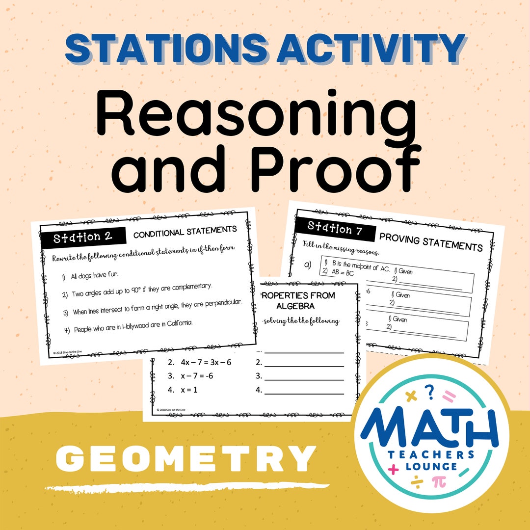Geometry Proof and Reasoning - Stations Activity - Etsy