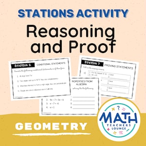 Geometry Proof and Reasoning - Stations Activity - Etsy