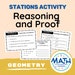 Geometry Proof and Reasoning - Stations Activity - Etsy