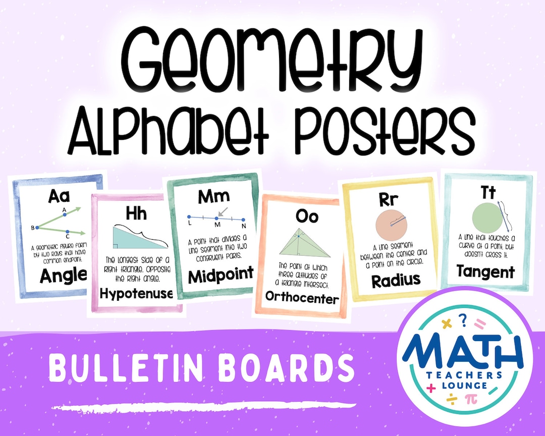 Geometry Alphabet Posters - Etsy