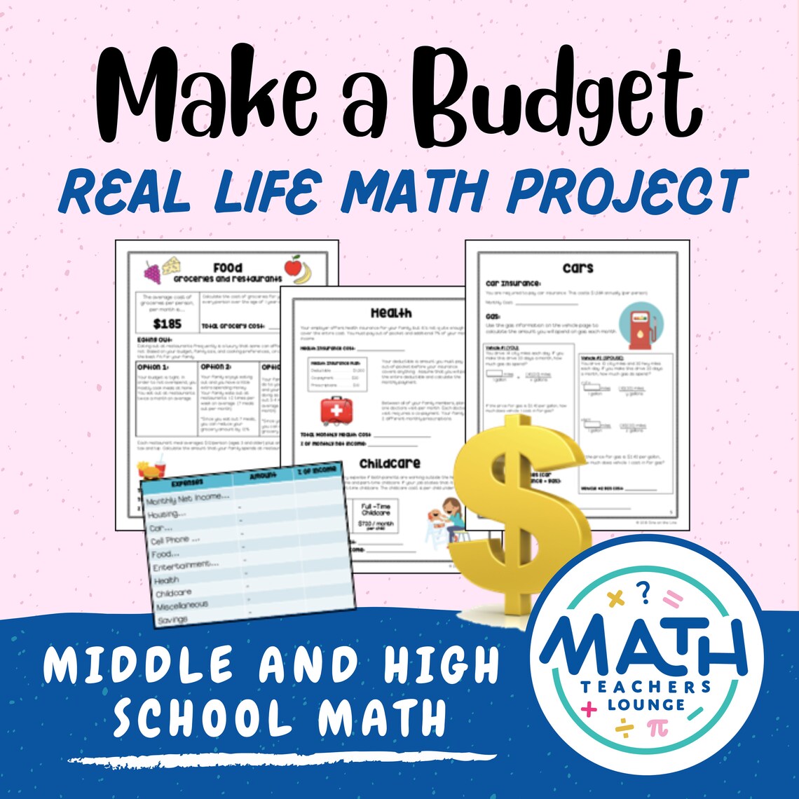 Make a Budget - Real Life Math Project - Etsy